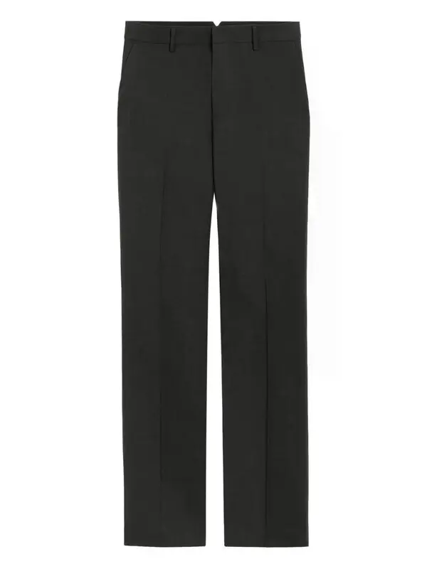 Ami Wool Straight-leg Trousers - Grey