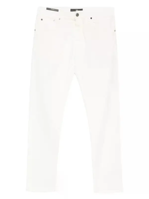 PT TORINO Cotton Jeans With Belt Loops - White