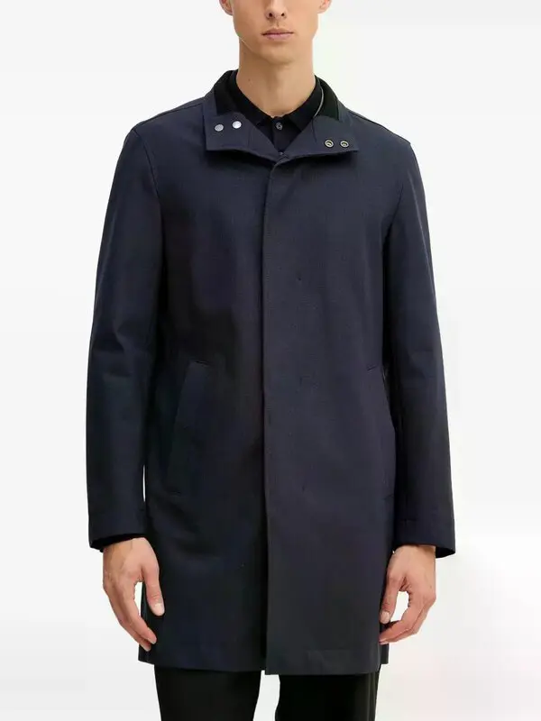 BOSS High-neck Buttoned Coat