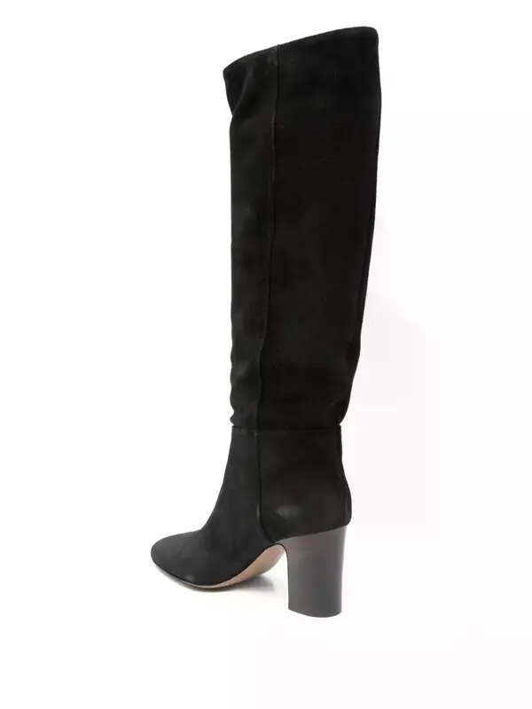 Paris Texas Suede Leather Block-heel Boots