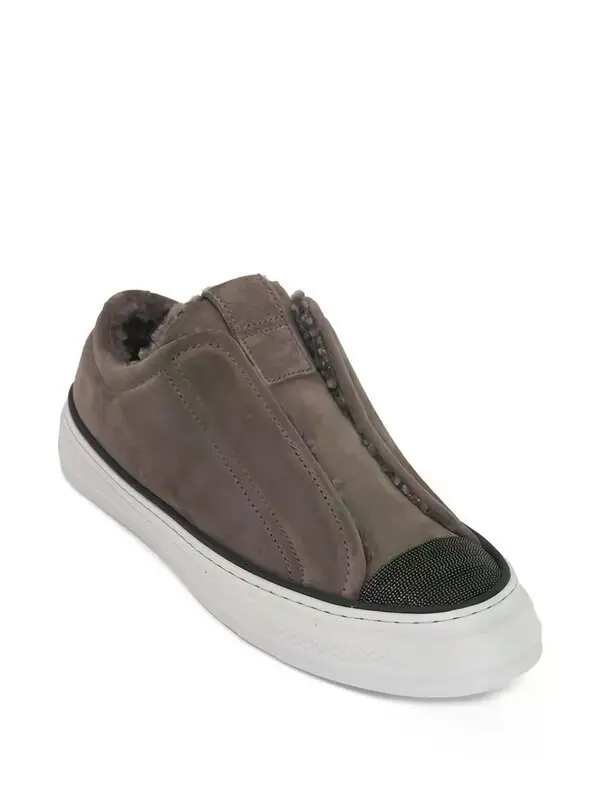 Brunello Cucinelli Shearling-trim Sneakers