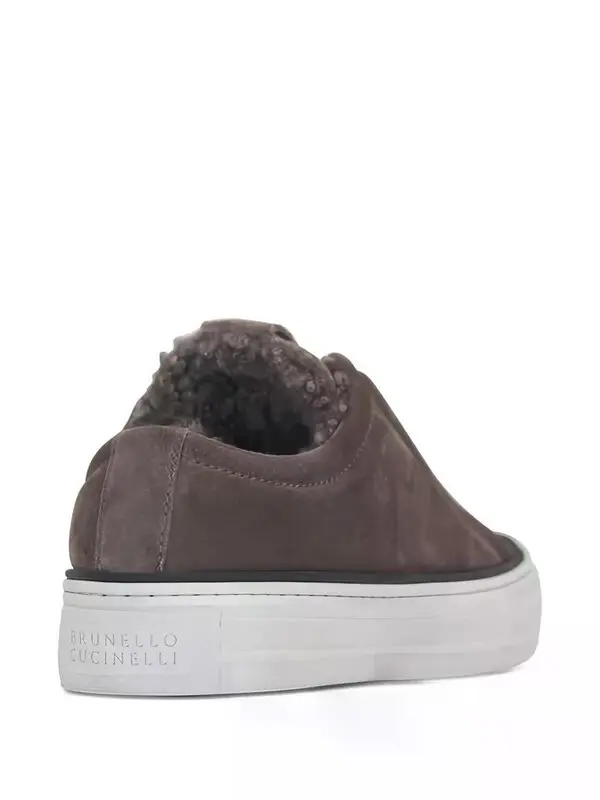 Brunello Cucinelli Shearling-trim Sneakers