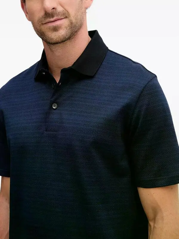BOSS Geometric-jacquard Polo Shirt