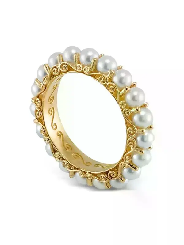 Dolce & Gabbana 18k Yellow Freshwater Pearl Ring - Gold