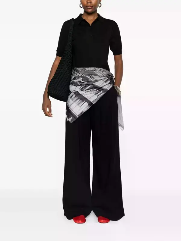 Eric Bompard Pleated Palazzo Pants
