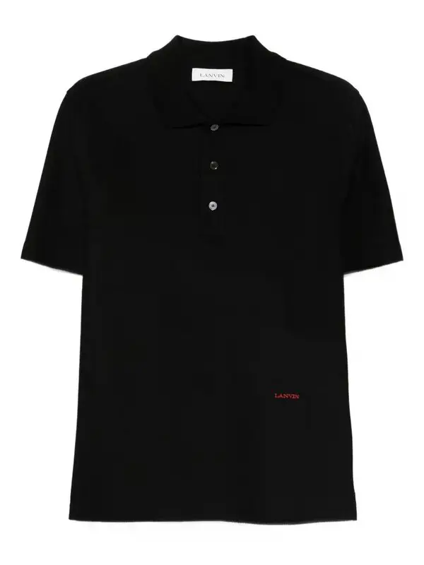LANVIN Short-sleeve Polo Shirt - Black