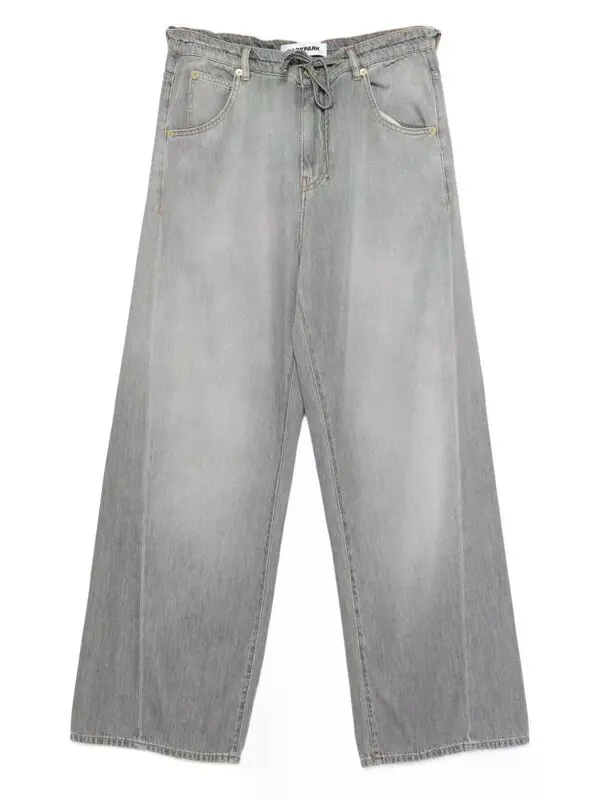DARKPARK Drawstring Waist Wide-leg Jeans