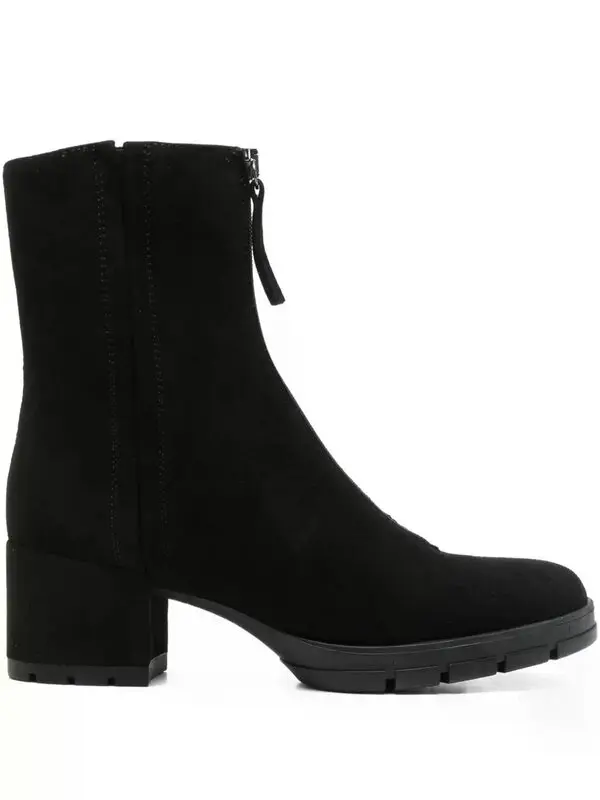 Unisa 50mm Zip-front Block-heel Ankle Boots