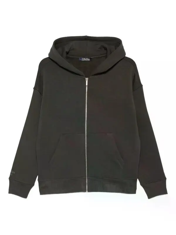 Max Mara Zip-up Cotton Blend Hoodie - Grey