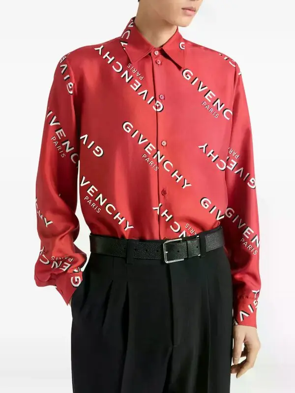 Givenchy Logo-print Silk Shirt