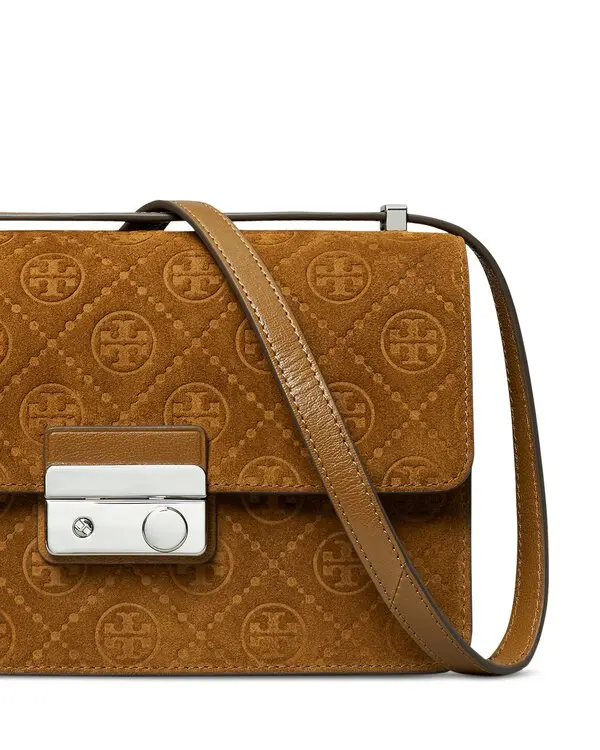 Tory Burch T Monogram Suede Crossbody