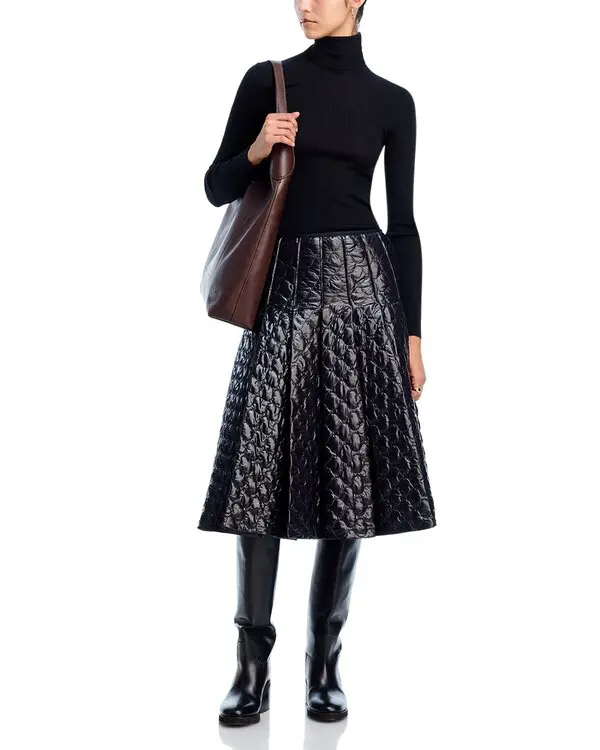 Moncler A-line Quilted Skirt