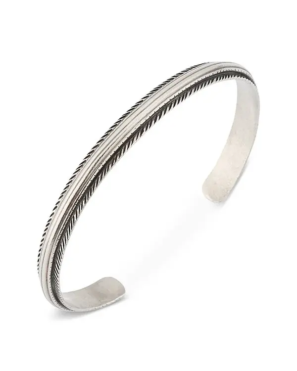 JAN LESLIE Feather Slider Cuff Bracelet - Silver