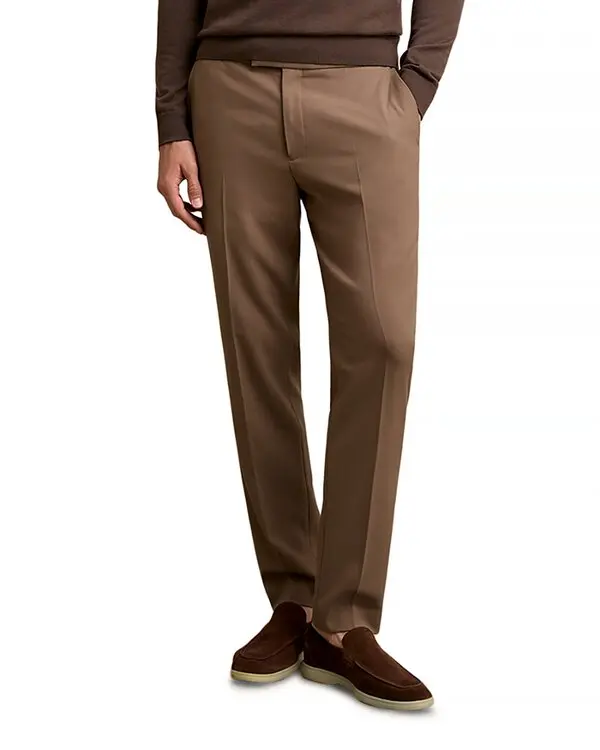 REISS Slim Fit Drawcord Trousers - Camel
