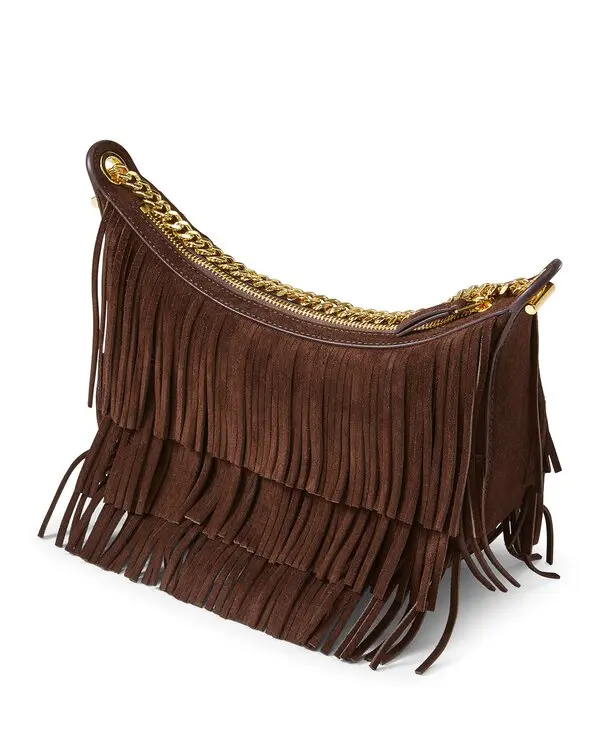 Veronica Beard Small Suede Fringe Fortune Bag