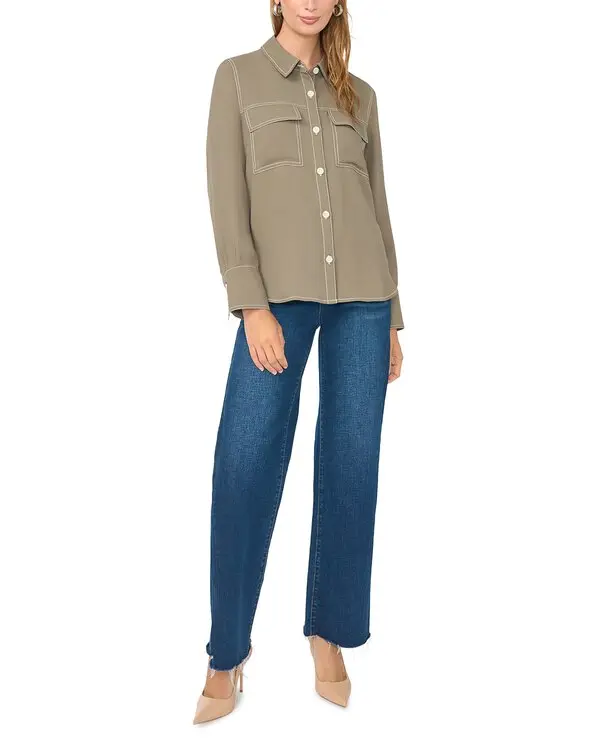 Vince Camuto Long Sleeve Contrast Stitch Shirt