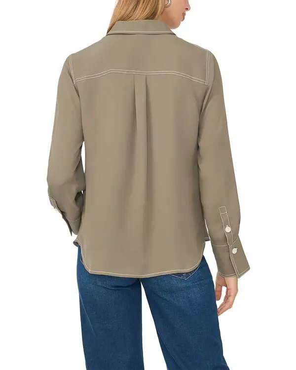Vince Camuto Long Sleeve Contrast Stitch Shirt