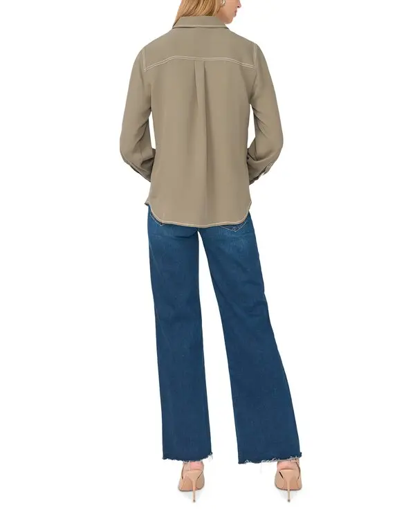 Vince Camuto Long Sleeve Contrast Stitch Shirt