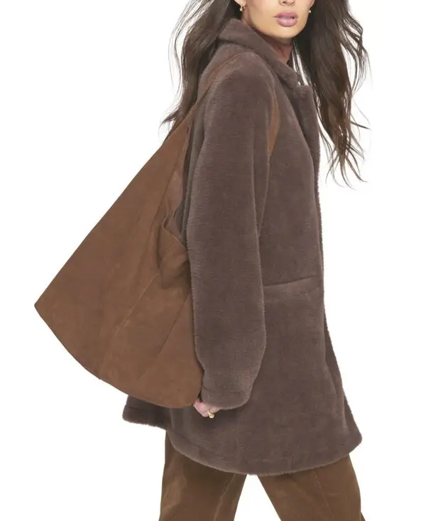 ELLE COLLECTION Suede Slouch Tote Bag