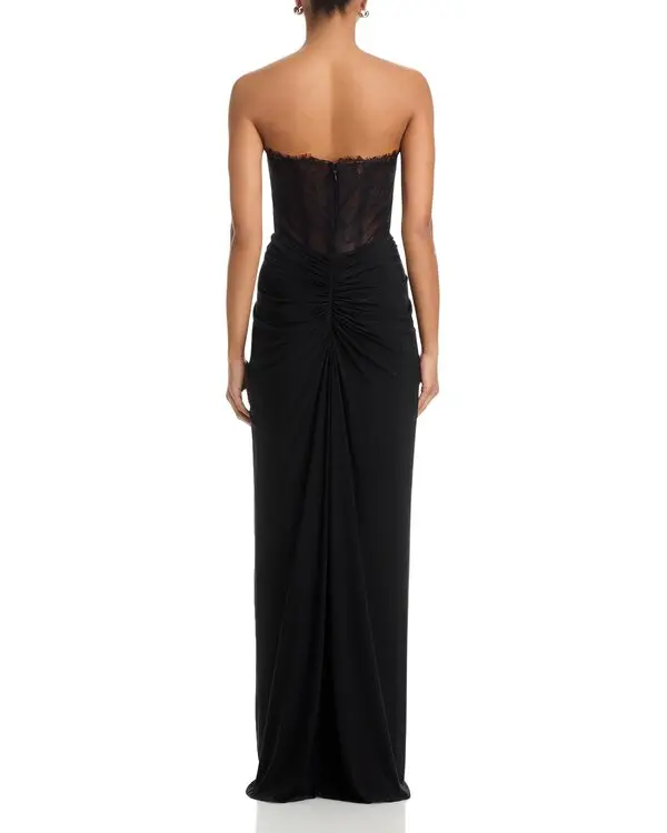 Bcbgmaxazria Lace Bodice Gown - Black