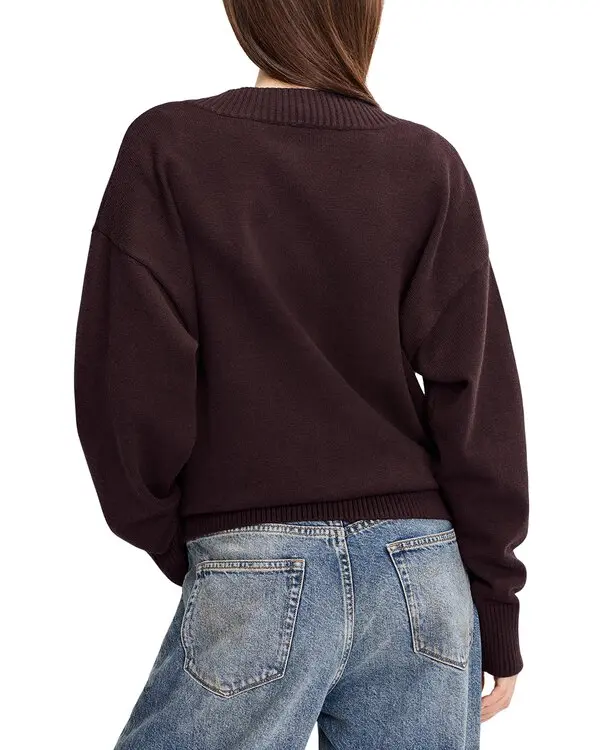 Good American Deep V Knit Sweater