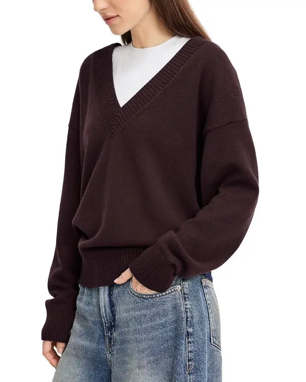 Good American Deep V Knit Sweater