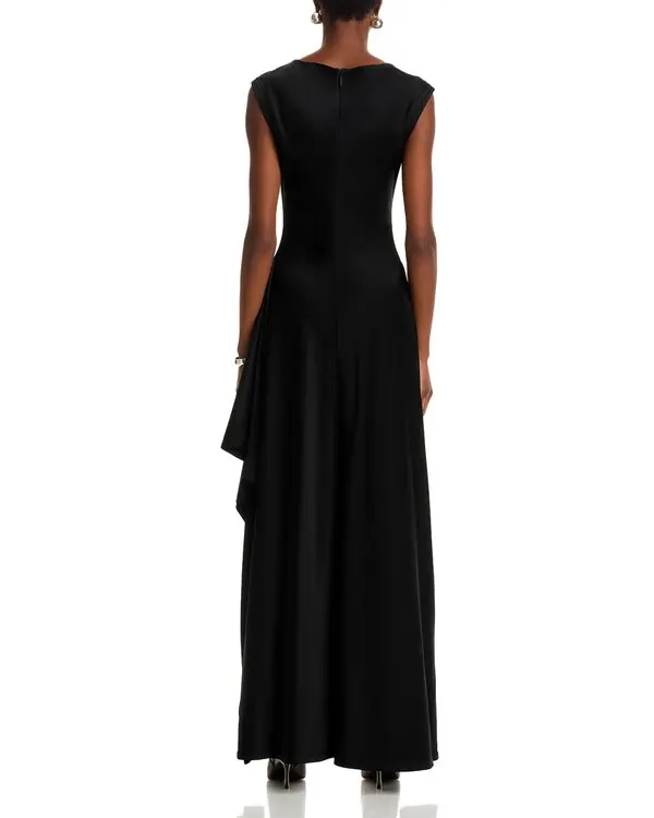 JASON WU Crepe Back Satin Asymmetrical Gown