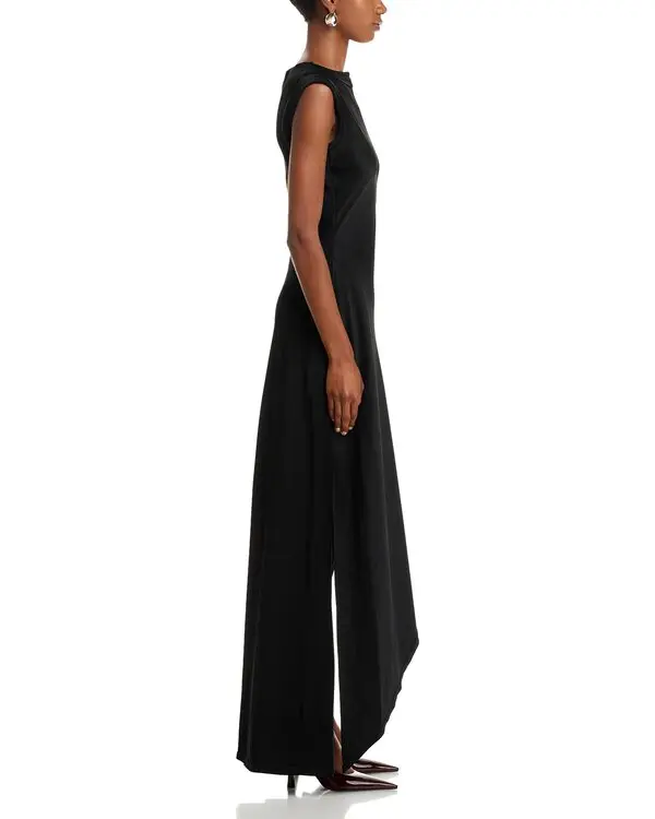 JASON WU Crepe Back Satin Asymmetrical Gown