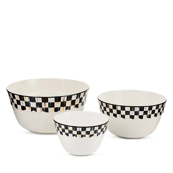 MACKENZIE-CHILDS Courtly Check Everyday Mixing Bowls, Set Of 3 - No Color