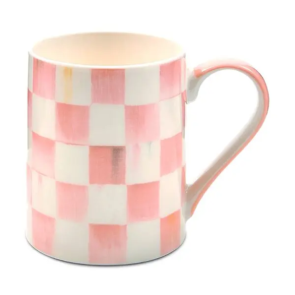MACKENZIE-CHILDS Rosy Check Porcelain Mug