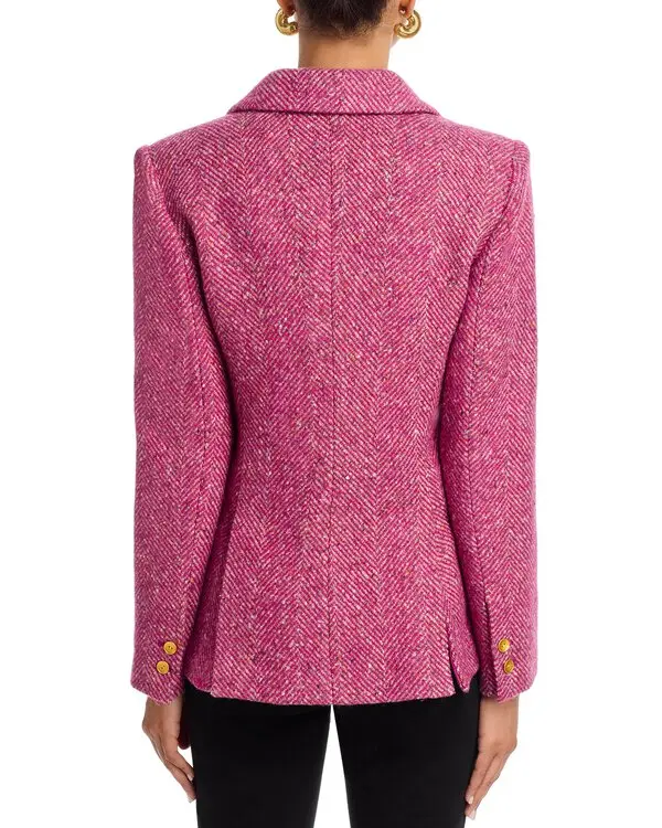 L'Agence Chamberlain Herringbone Wool-blend Blazer
