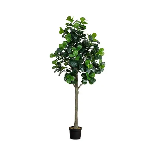 NEARLY NATURAL Artificial Fiddle Leaf Tree, 12 - No Color