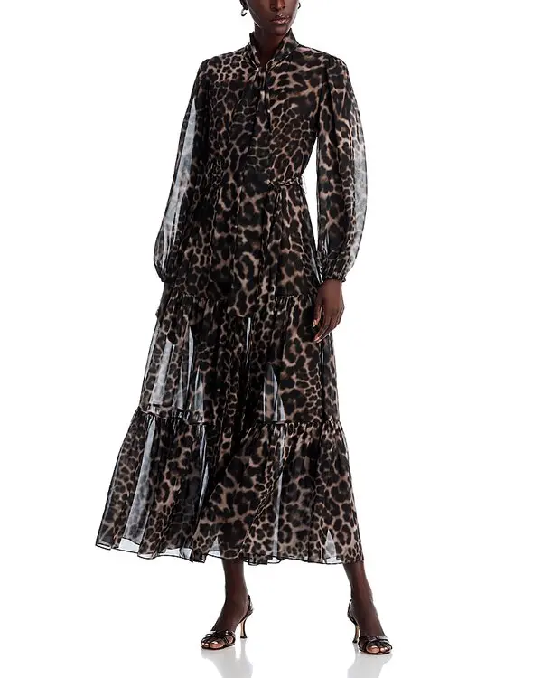 Kobi Halperin Baird Tie-neck Maxi Dress
