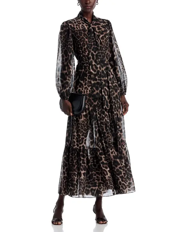 Kobi Halperin Baird Tie-neck Maxi Dress