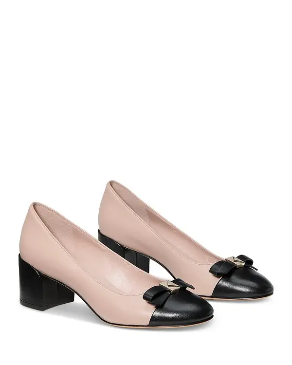 Kate Spade New York Deco Bow Ballet Pumps - Pale Vellum/black