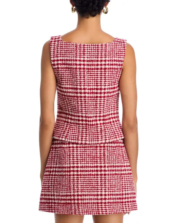 French Connection Brushed Houndstooth Sleeveless Top