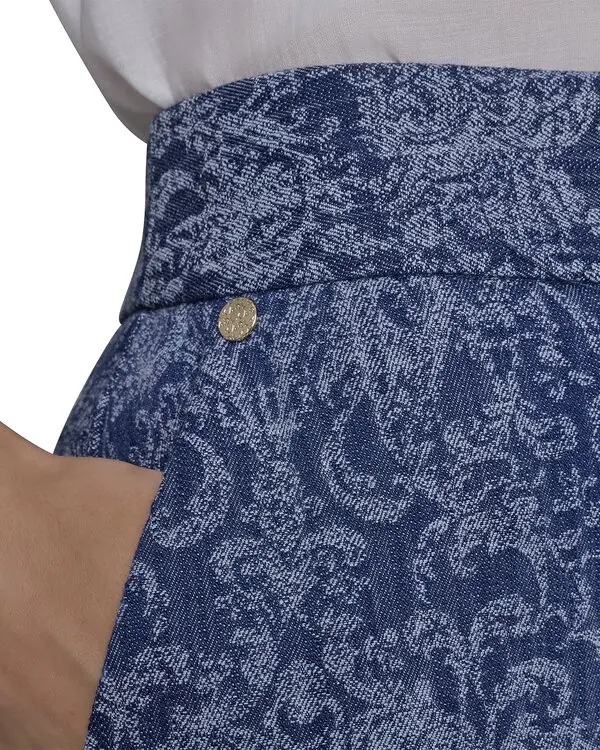 Karl Lagerfeld Paris Jacquard Motif High Rise Jeans