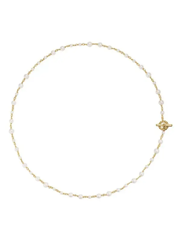 David Yurman 18k Yellow Pearl Necklace - Gold