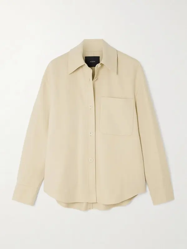 JOSEPH Jelia Wool And Silk-blend Felt Shirt