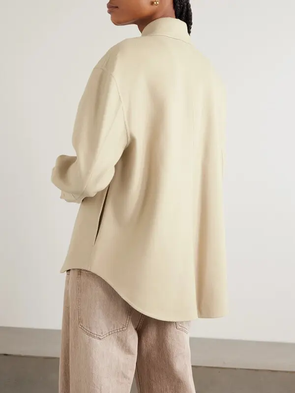 JOSEPH Jelia Wool And Silk-blend Felt Shirt