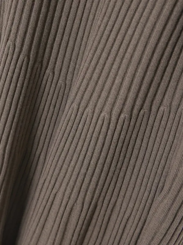 JOSEPH Ribbed Merino Wool Midi Dress