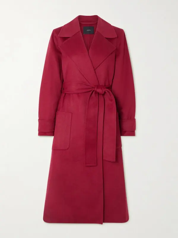JOSEPH Arline Belted Wool And Cashmere-blend Coat