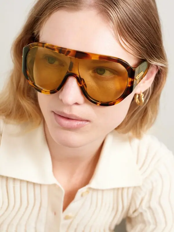 Bottega Veneta Oversized Aviator Sunglasses