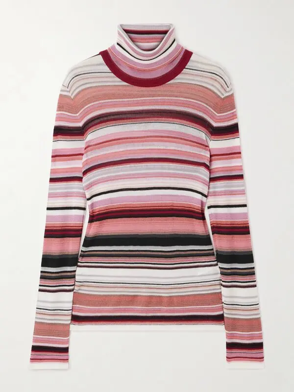 Missoni Striped Knitted Turtleneck Sweater