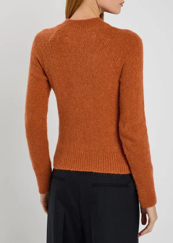 Dries Van Noten Textured Alpaca-blend Jumper - Rust