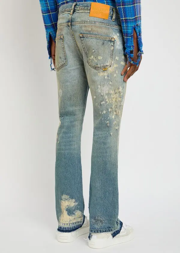 GALLERY DEPT. Greased 646 Flared-leg Jeans