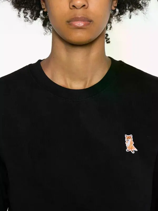 Maison Kitsuné Fox-embroidered Crewneck Sweatshirt