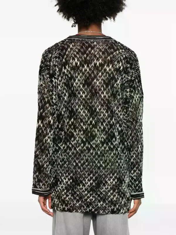 Missoni Geometric Pattern V-neck Sweater