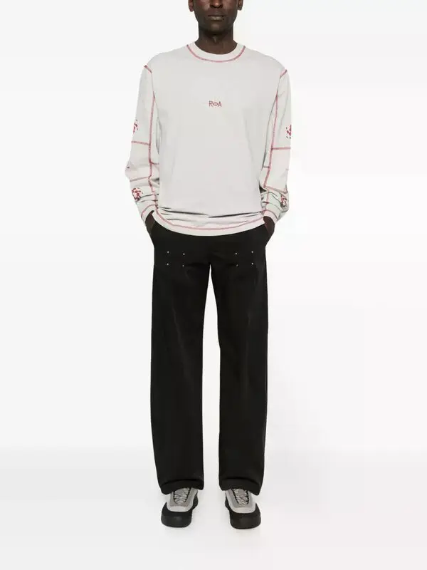 ROA Stitch-detail Long-sleeve T-shirt