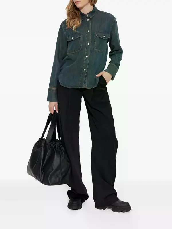 SAMSOE SAMSOE Chest-pocket Denim Shirt